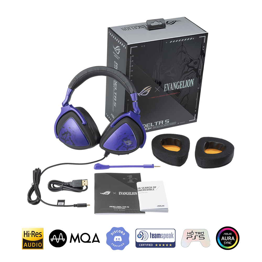 Купить оригинальный игровые наушники asus rog delta s eva edition за 17 ...